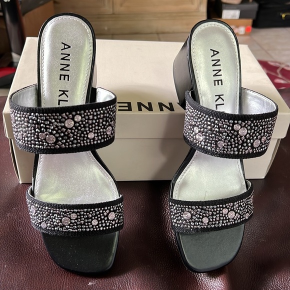 Anne Klein | Shoes | Anne Klein Bellini Iflex Sandal In Black Sz 8 2 ...